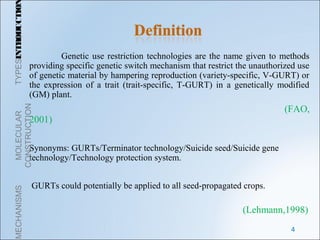 genetic use restriction technology ppt | PPT