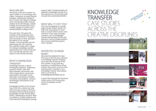 Knowledge Transfer at University of the Arts London | PDF