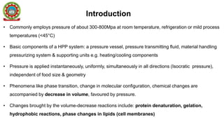 High Pressure Processing on Food Safety and Quality | PPTX