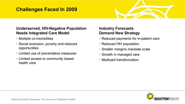Reducing Health Disparities: The Journey of Brightpoint Health | PPT