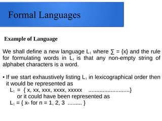 Final formal languages | PPT
