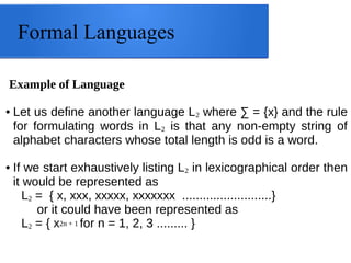 Final formal languages | PPT