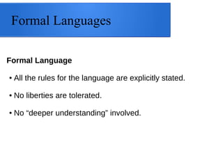 Final formal languages | PPT