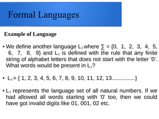 Final formal languages | PPT