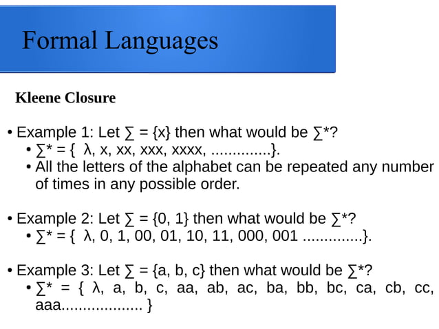Final formal languages | PPT
