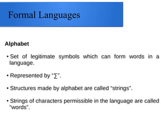 Final formal languages | PPT