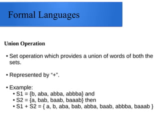 Final formal languages | PPT
