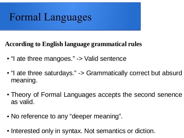 Final formal languages