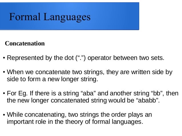 Final formal languages