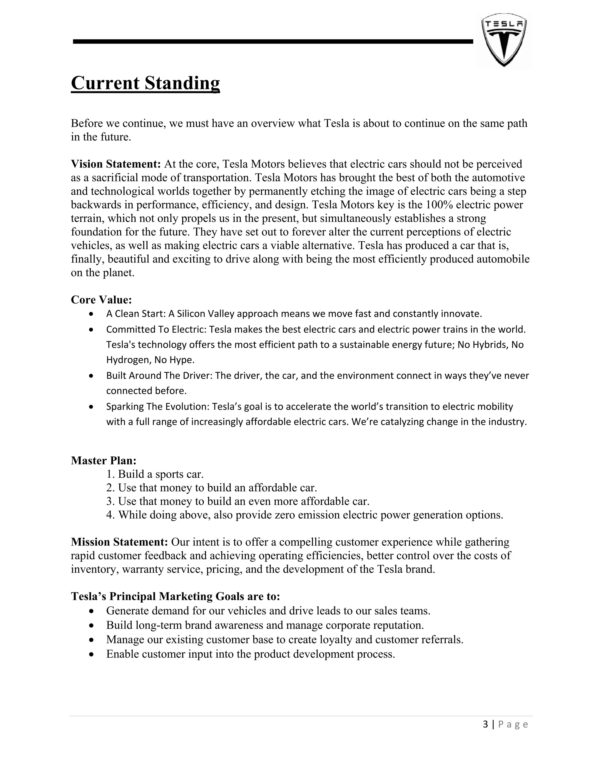 Tesla Marketing Plan | PDF