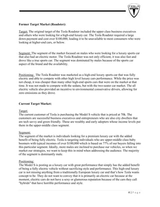 Tesla Marketing Plan | PDF