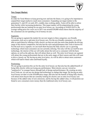 Tesla Marketing Plan | PDF