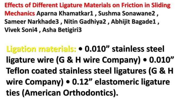Methods of ligation | PPTX | Oral care | Personal Care