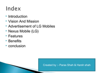 LG MOBILE advertisement | PPT