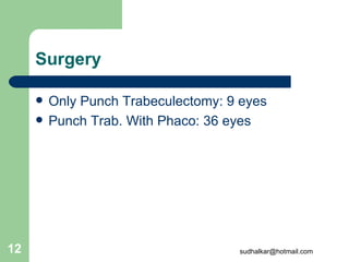 Efficacy of Punch Trabeculectomy | PPT