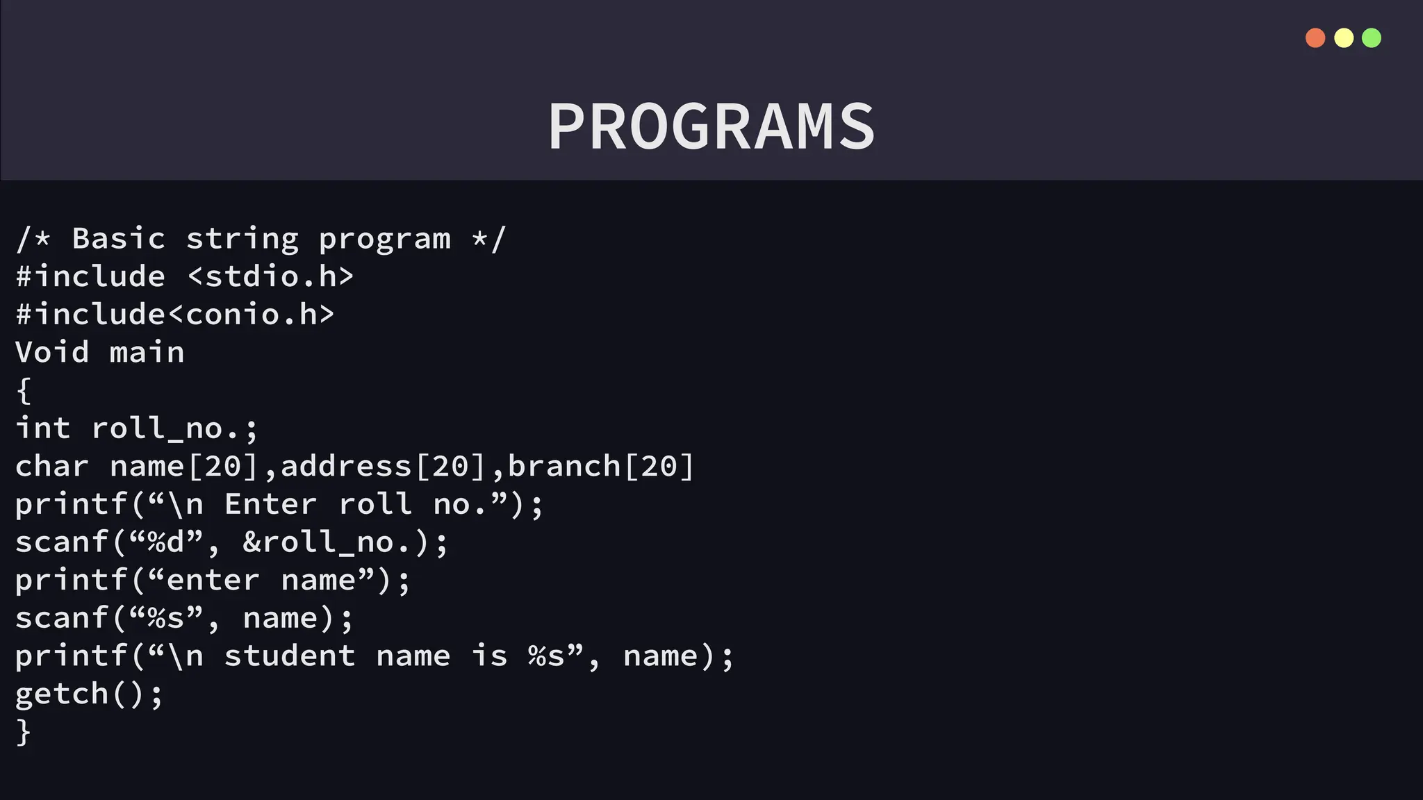 introduction to strings in c programming | PPT introduction to strings in c programming | PPT