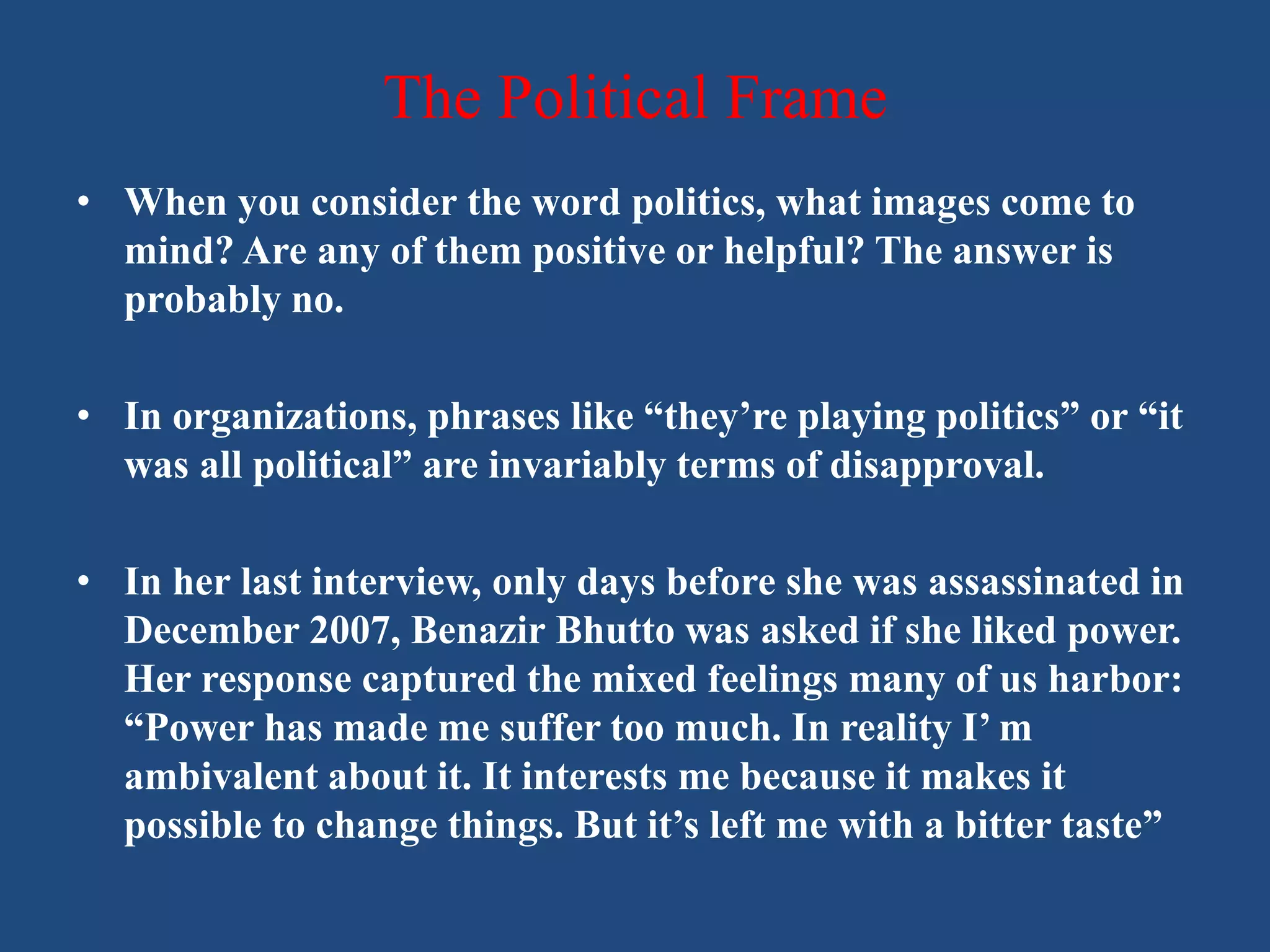 The Political Frame | PPTX