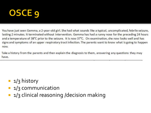 Final FRCEM traditional OSCE ppt ADVANCE | PDF | Educational Assessment | Education