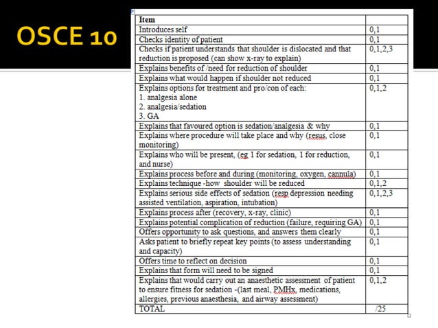 Final FRCEM traditional OSCE ppt ADVANCE | PDF | Educational Assessment ...