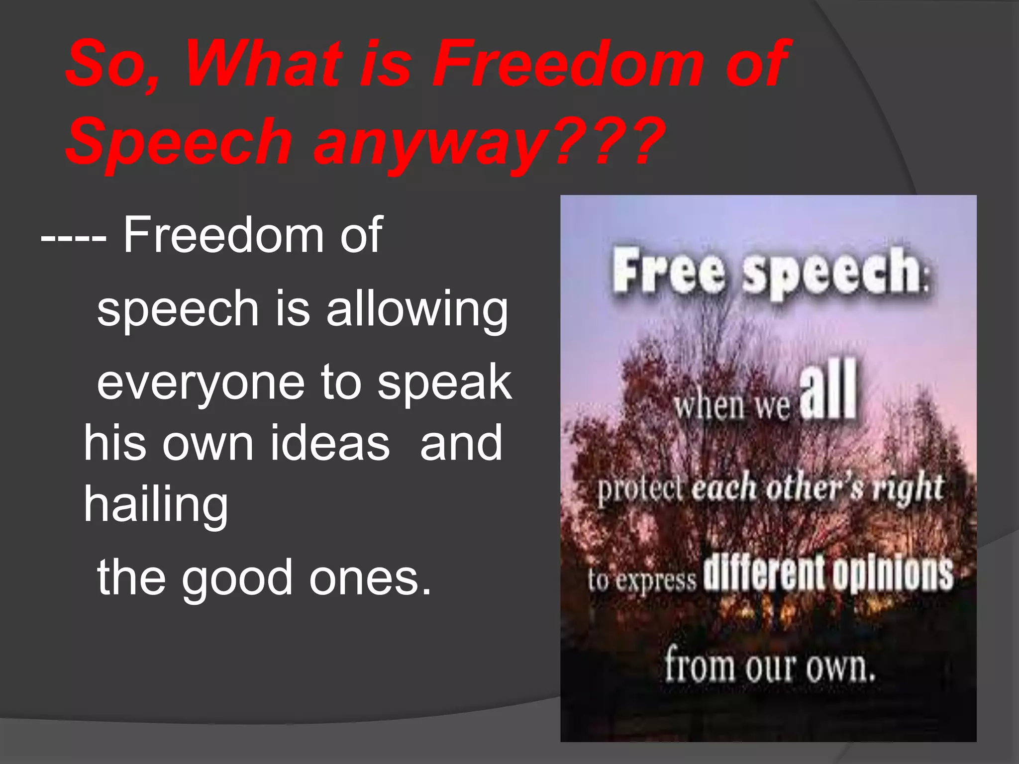 Freedom of speech | PPTX