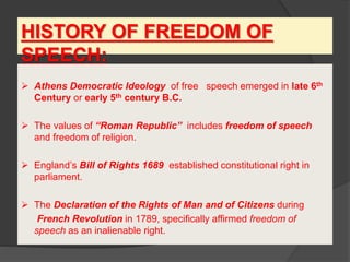 Freedom of speech | PPTX