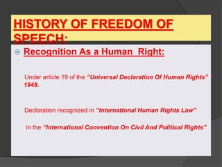 Freedom of speech | PPTX