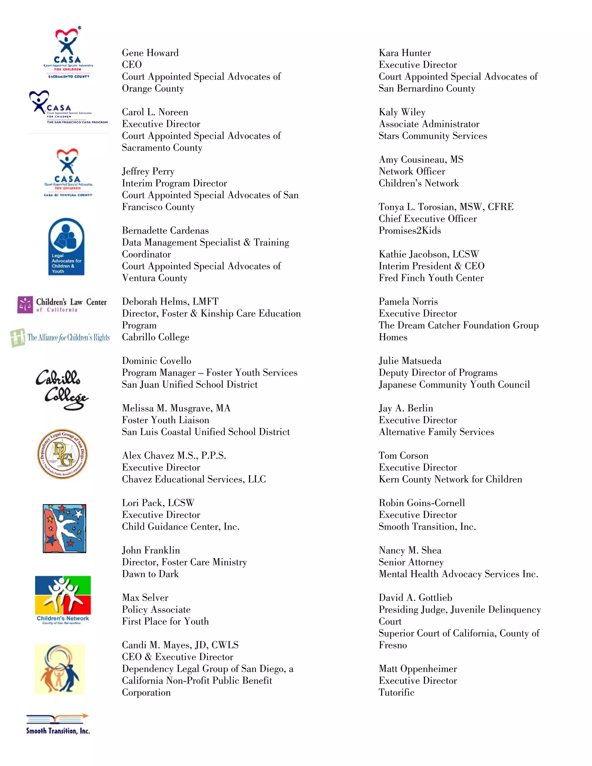 Letter of Opposition: Foster Youth Services in K12 Categorical Programs ...