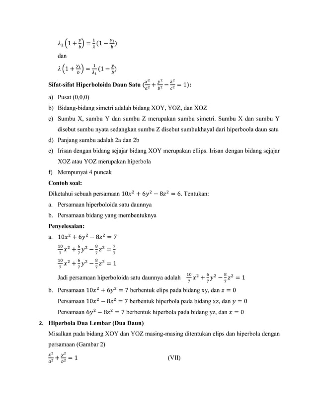 Hiperboloida (Hyperboloid) | PDF