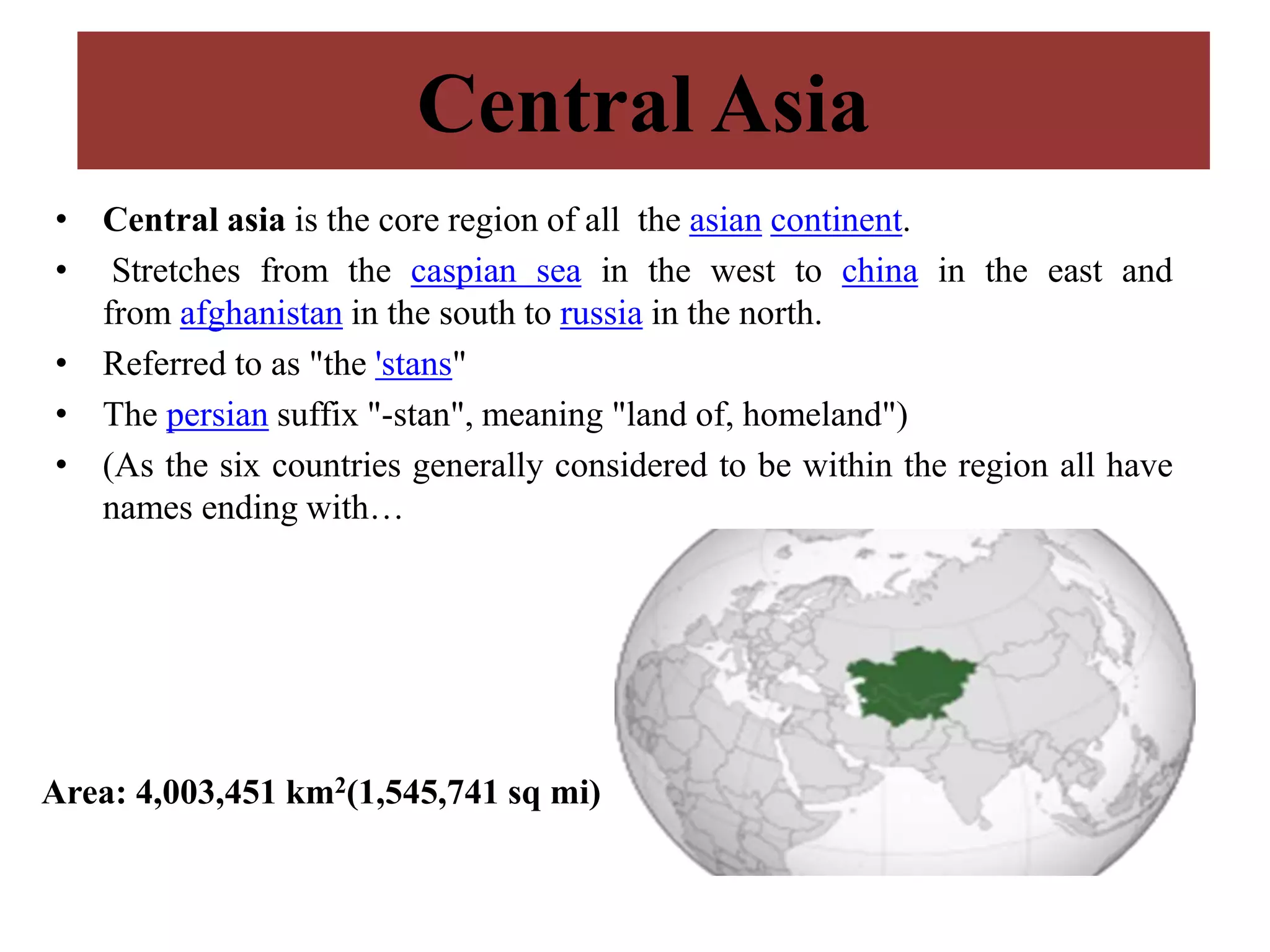 Geography of Asia | PPTX
