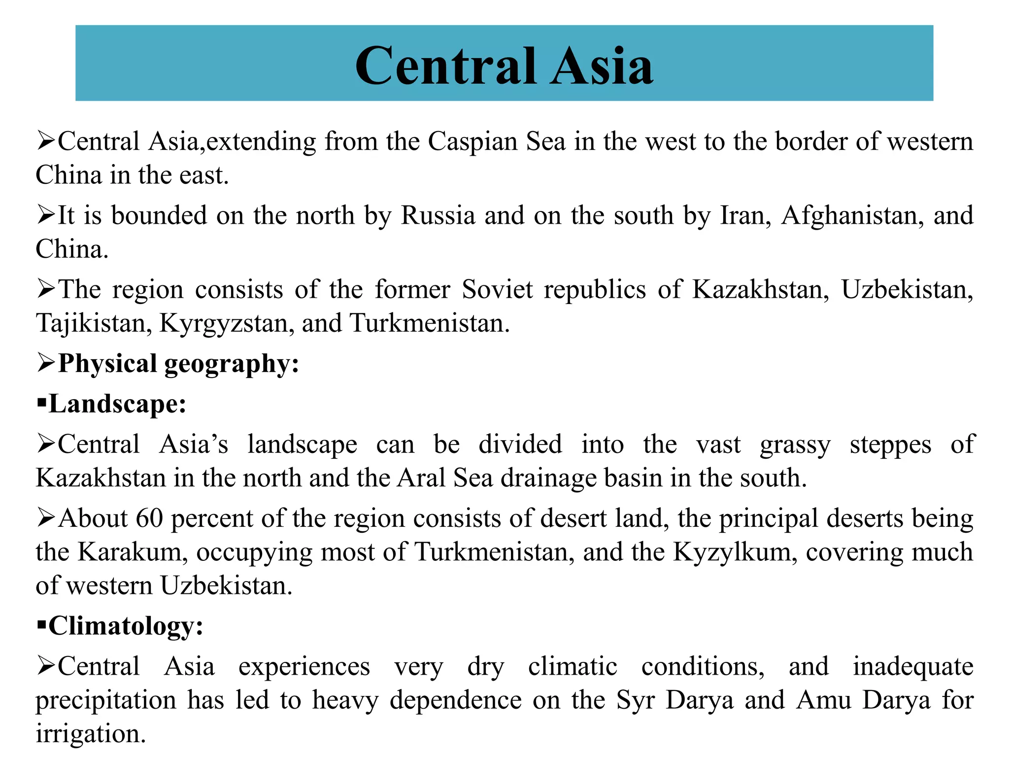 Geography of Asia | PPTX