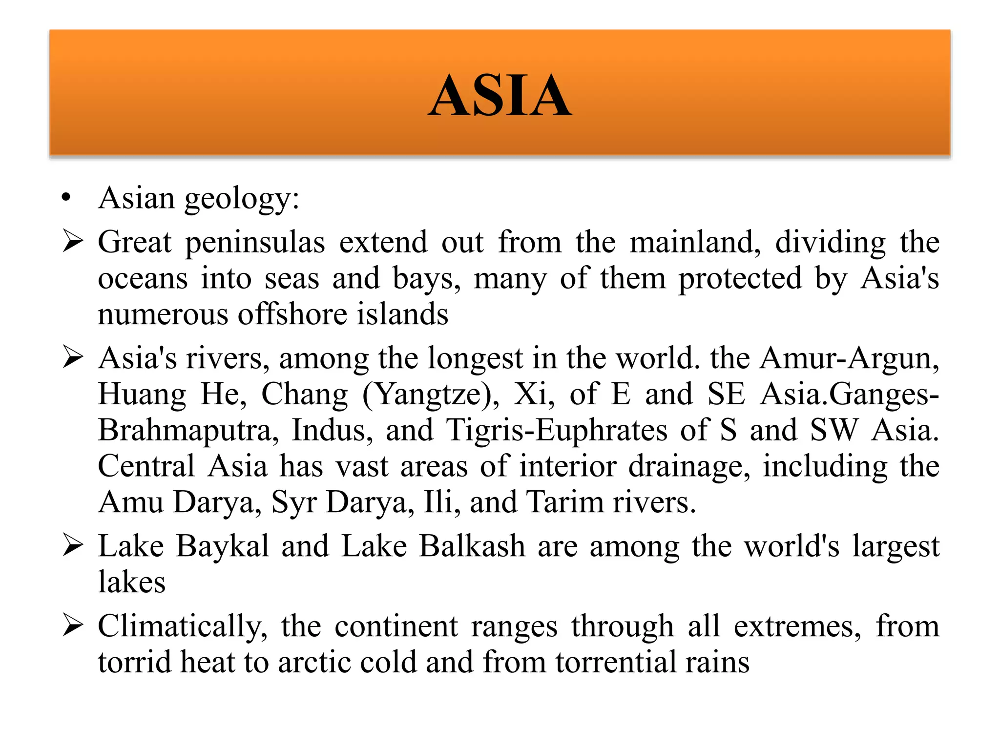 Geography of Asia | PPTX