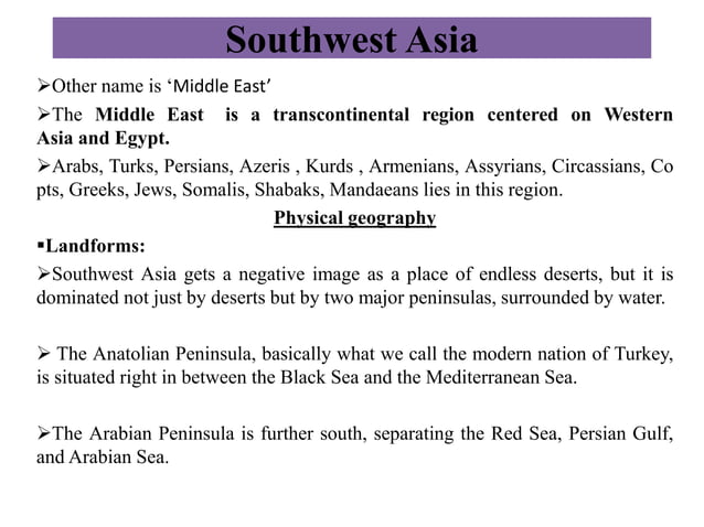 Geography of Asia | PPTX