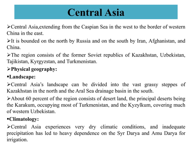 Geography of Asia | PPTX