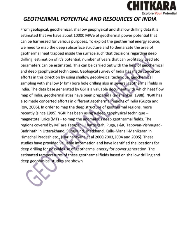 Geothermal Energy | DOCX | Power and Energy Industry | Industries