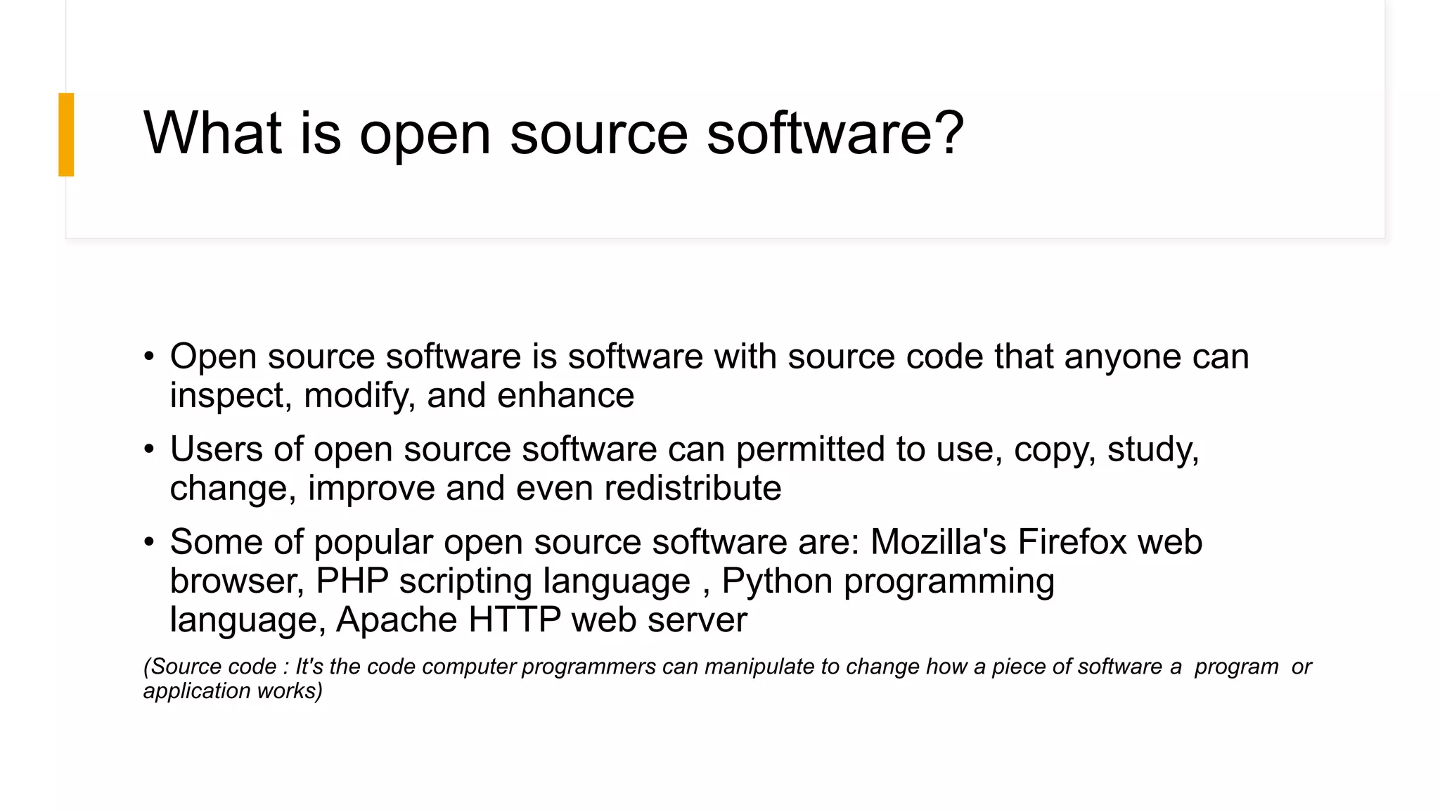 open concept in GIS and open source software for GIS analysis | PPTX