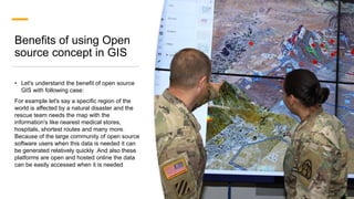 open concept in GIS and open source software for GIS analysis | PPTX