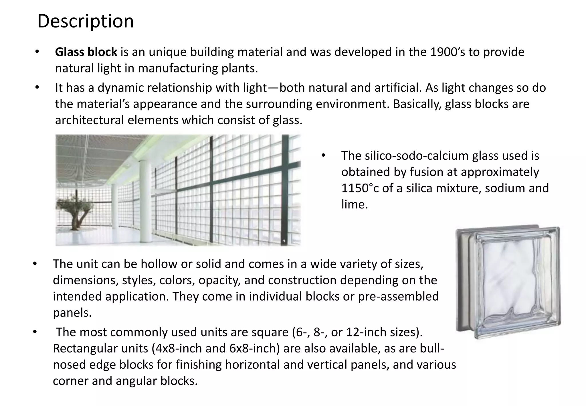 Glass blocks | PPTX