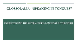 Final glossolalia presentation | PDF