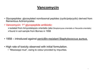 glycopeptides and lipopeptides | PPTX