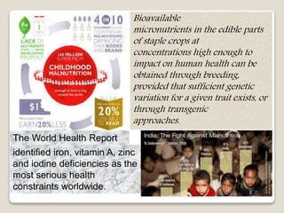 GM Crops for long term food and Nutritional Security” | PPT