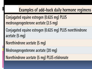 GnRH analogues and addback therapy | PPT
