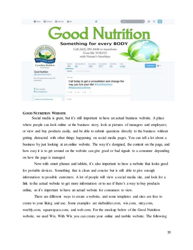 Good Nutrition Analysis Proposal good-nutrition-analysis-proposal