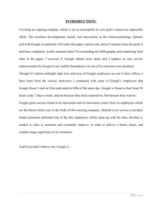 Google Corporate Overview- Past and Future | DOC