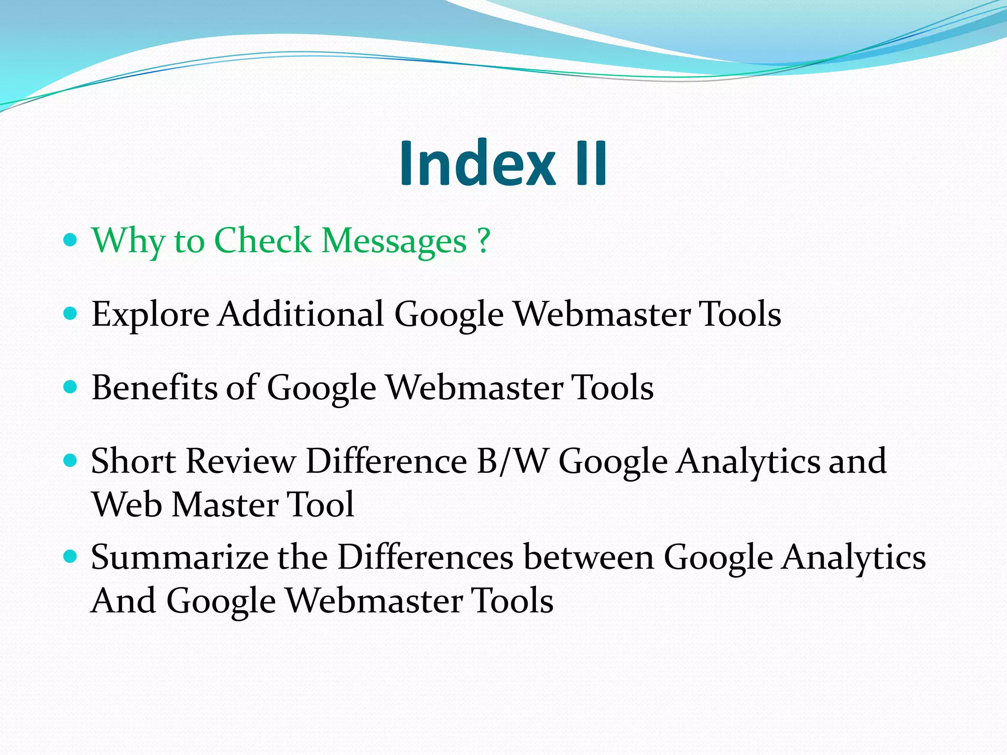 Google WebMaster Tool | PPTX