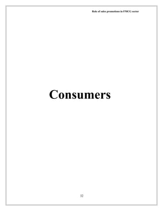 ROLE OF SALES PROMOTION ON FMCG | DOC