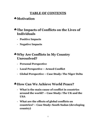 Conflict and Peace | PDF