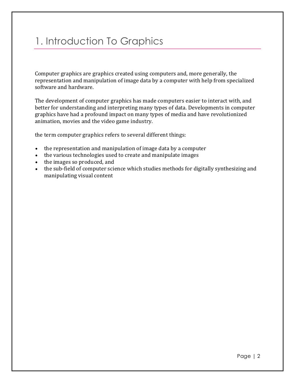 Computer Graphics Practical