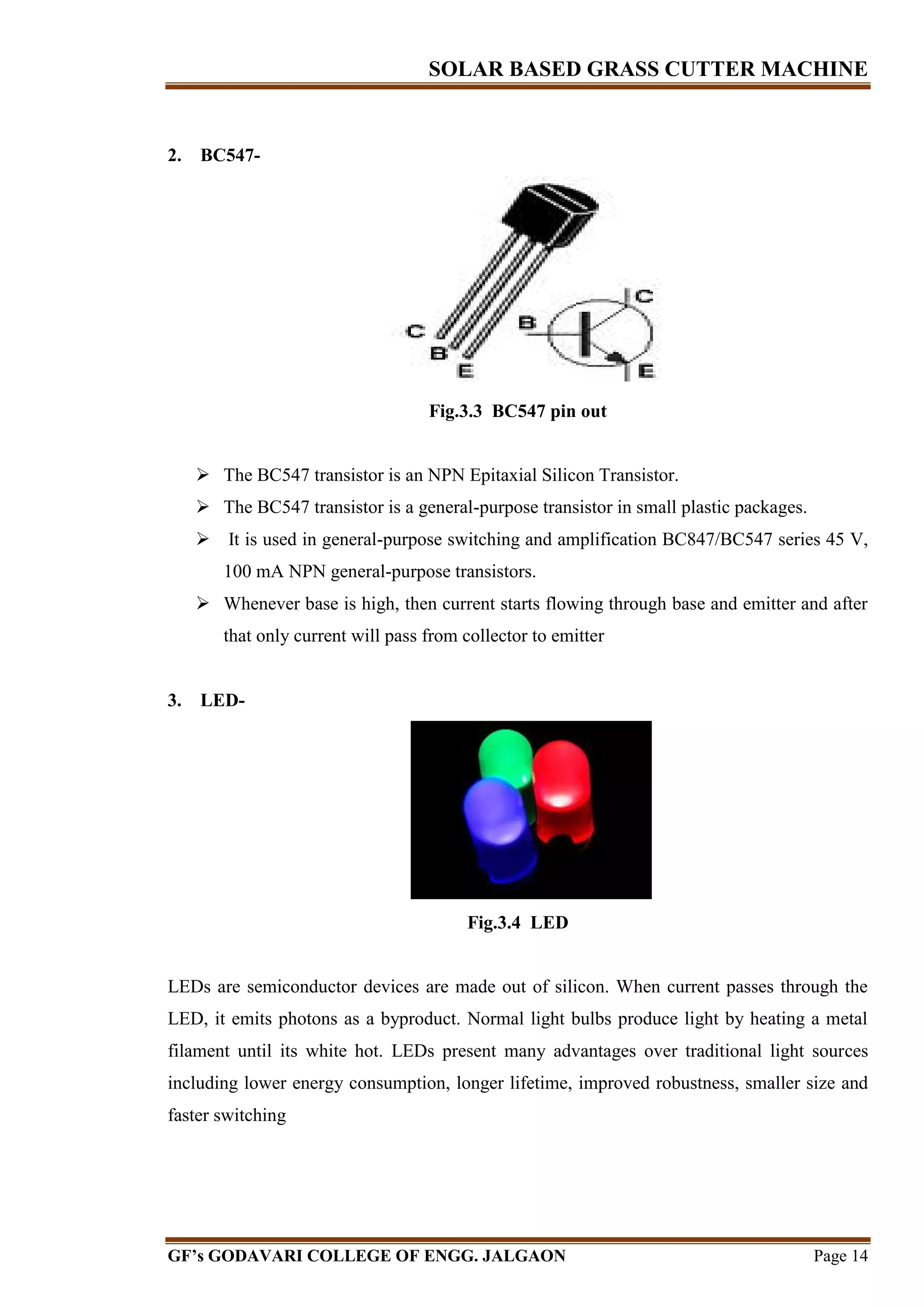 SOLAR BASED GRASS CUTTER MACHINE | PDF