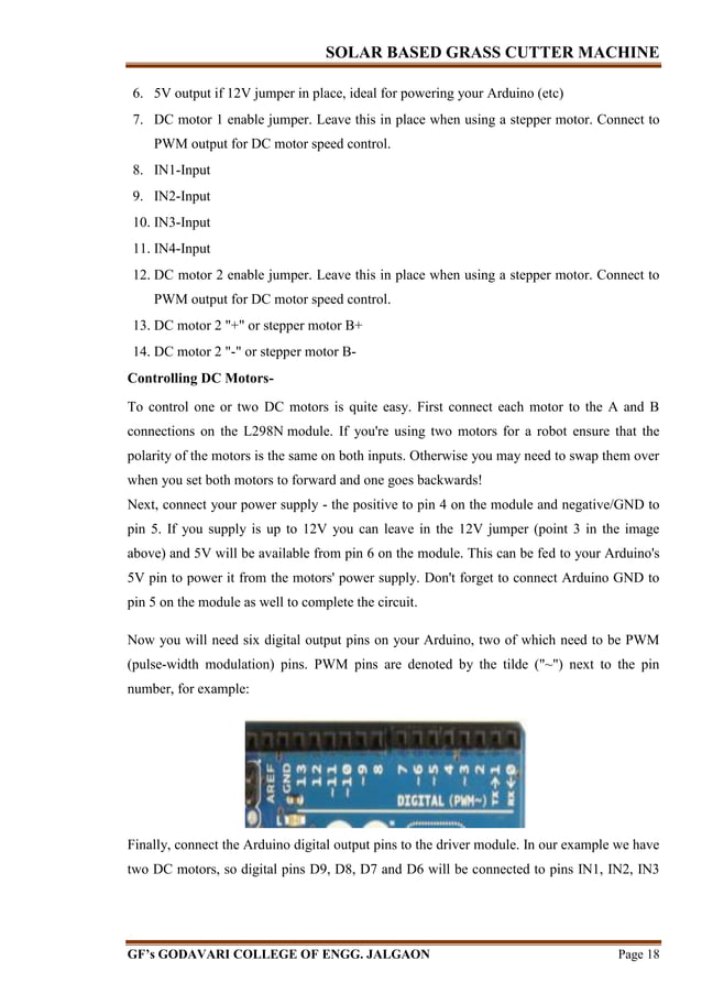 SOLAR BASED GRASS CUTTER MACHINE | PDF