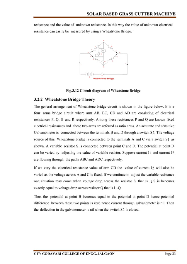 SOLAR BASED GRASS CUTTER MACHINE | PDF